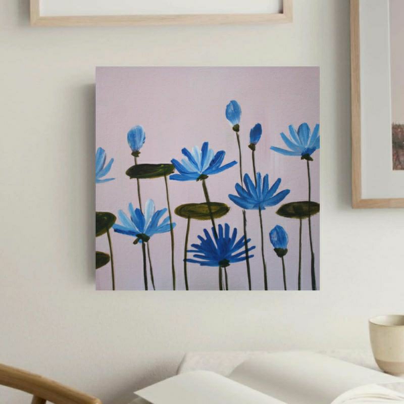 Jual Lukisan Bunga Aesthetic kanvas 20x20 | Shopee Indonesia