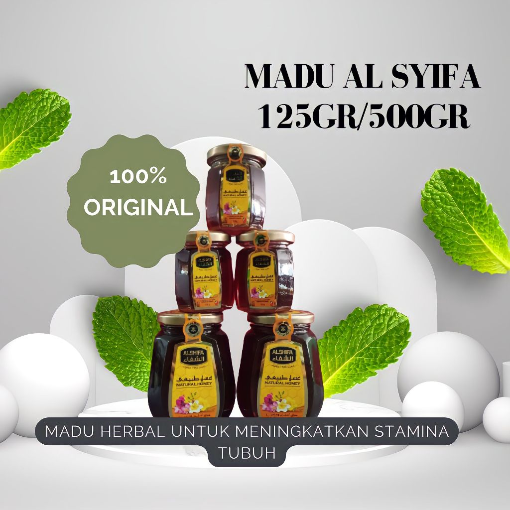Jual MADU AL SHIFA NATURAL HONEY 500GR/125GR-Madu Herbal Untuk Stamina Daya Tahan Tubuh(100 ...