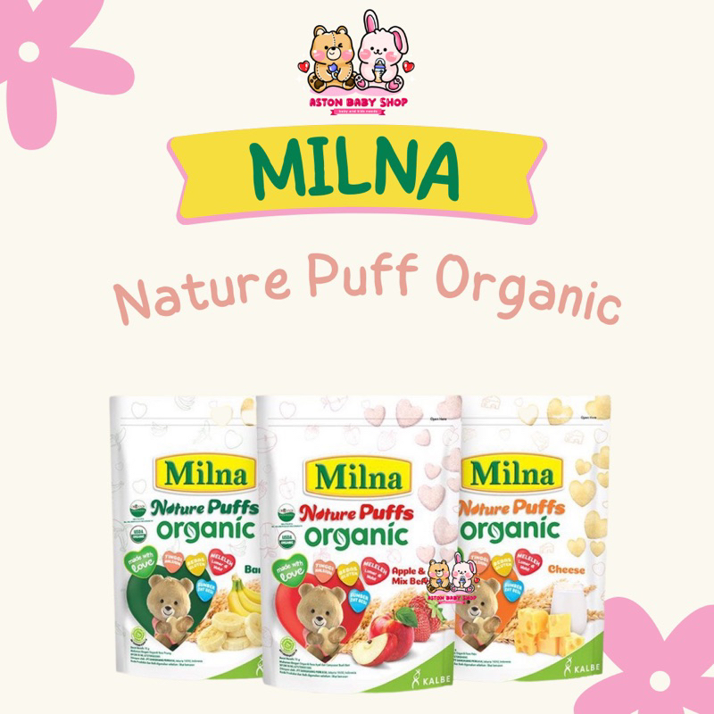 Jual Milna Nature Puffs Organic / Milna Puff /Snack Cemilan Bayi & Anak ...