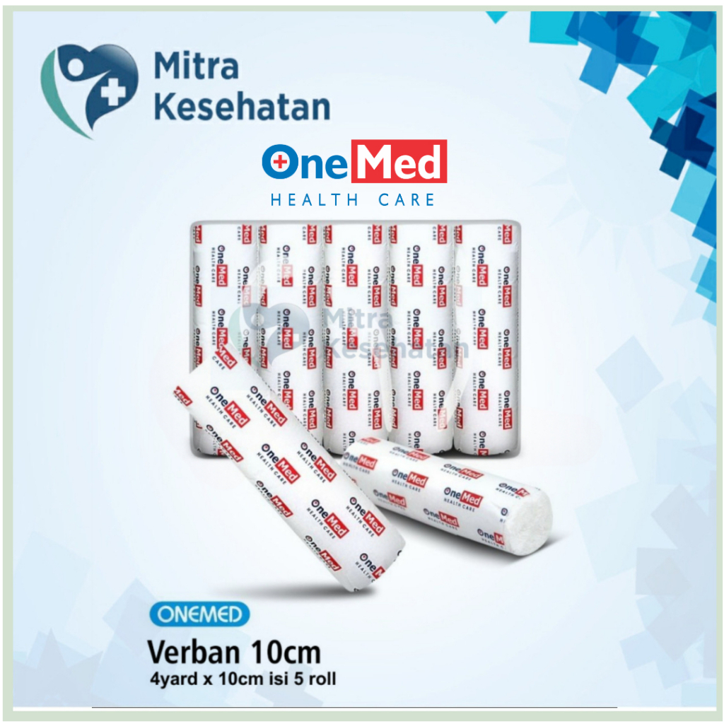 Jual Kasa Verban / Perban 4yard x 10cm OneMed (isi 5 roll) | Shopee ...