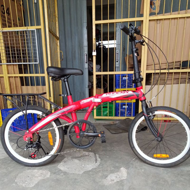 Jual sepeda BEKAS siap pakai lipat Phoenix ban 20 vbrake 7 speed ...