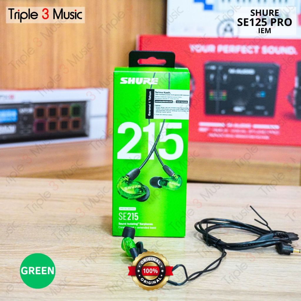 Jual SHURE SE215 Pro Green Iem Panggung in ear monitor ORIGINAL ...