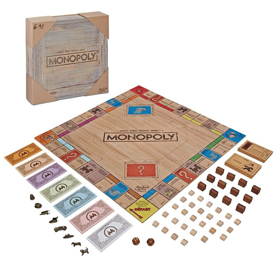 Jual Hasbro Gaming Monopoly Rustic Wood Series Wooden Board Game ...