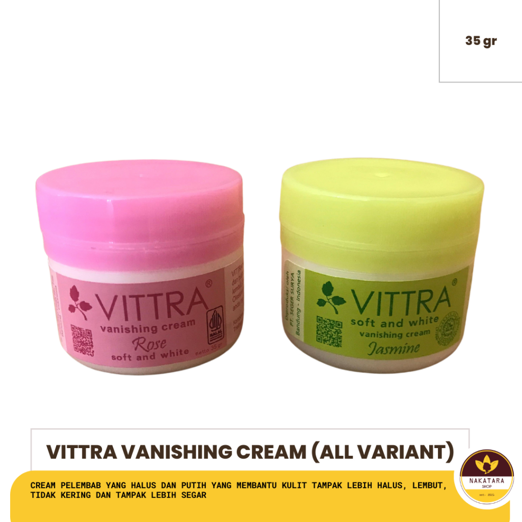 Jual Vittra Soft And White Vanishing Cream KECIL Isi 35 GRAM | Shopee ...