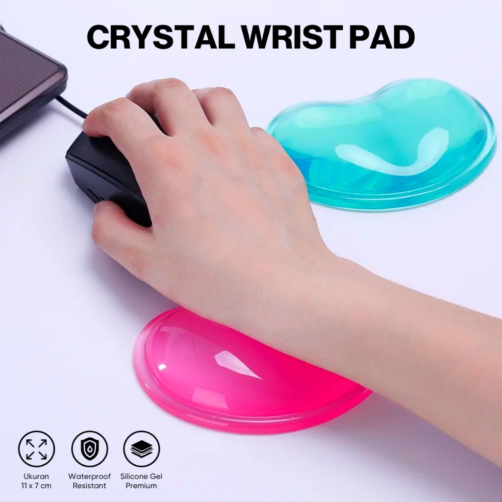 Jual Mousepad Mouse Wrist Pad Rest Jelly Comfort Silicone Transparent ...