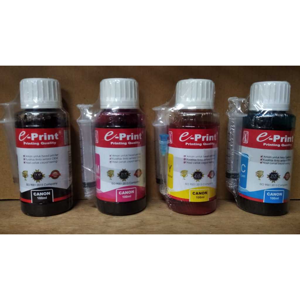 Jual Tinta Botol Refill E-Print 100 ML Canon (Ready Warna : Black Cyan ...