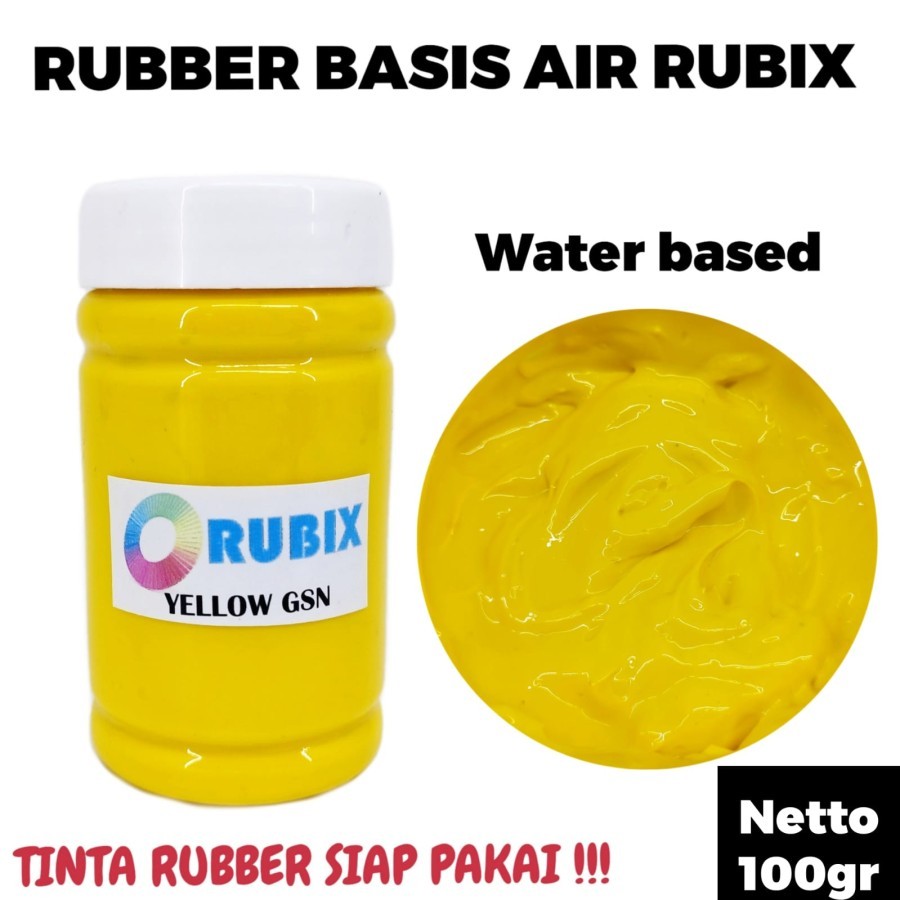 Jual CAT SABLON RUBBER GL PASTA CAT AKRILIK WARNA YELLOW GSN 100GR ...