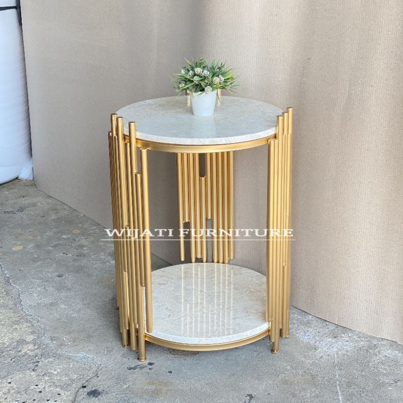 Jual Meja Sudut Marmer Minimalis Meja Samping Bulat Mewah Meja Pojok ...