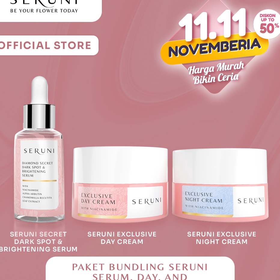 Jual Jual [BUNDLING] Paket Bundling Seruni Serum, Day & Night Cream ...