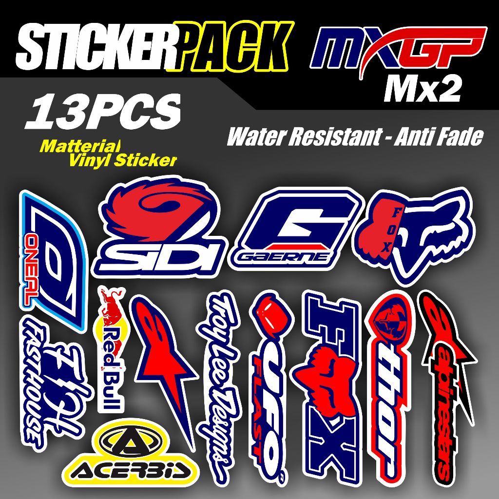 Jual STICKER MXGP MOTOCROSS SUPERMOTO MX2 | Shopee Indonesia