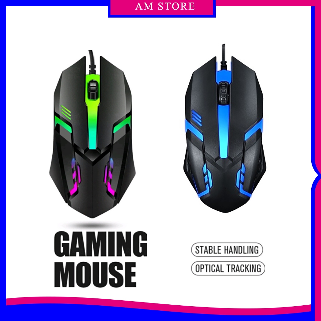 Jual Mouse Gaming Kabel RGB LED 3D Optical USB | Shopee Indonesia