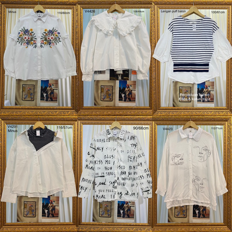 Jual BLOUSE WHITE B1 - Blouse putih / Atasan wanita serba putih ...
