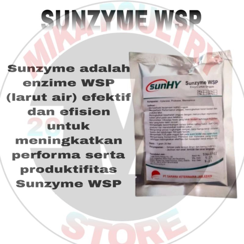 Jual Sunzyme wsp 100gr- enzime untuk unggas- enzime untuk hewan ternak ...