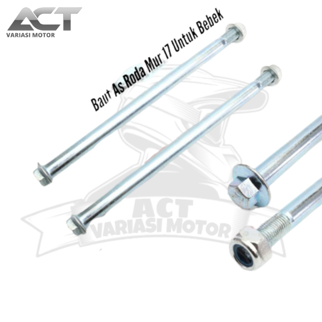 Jual Baut As Roda Belakang Universal Dan Yamaha Bahan Besi Padat Silver ...