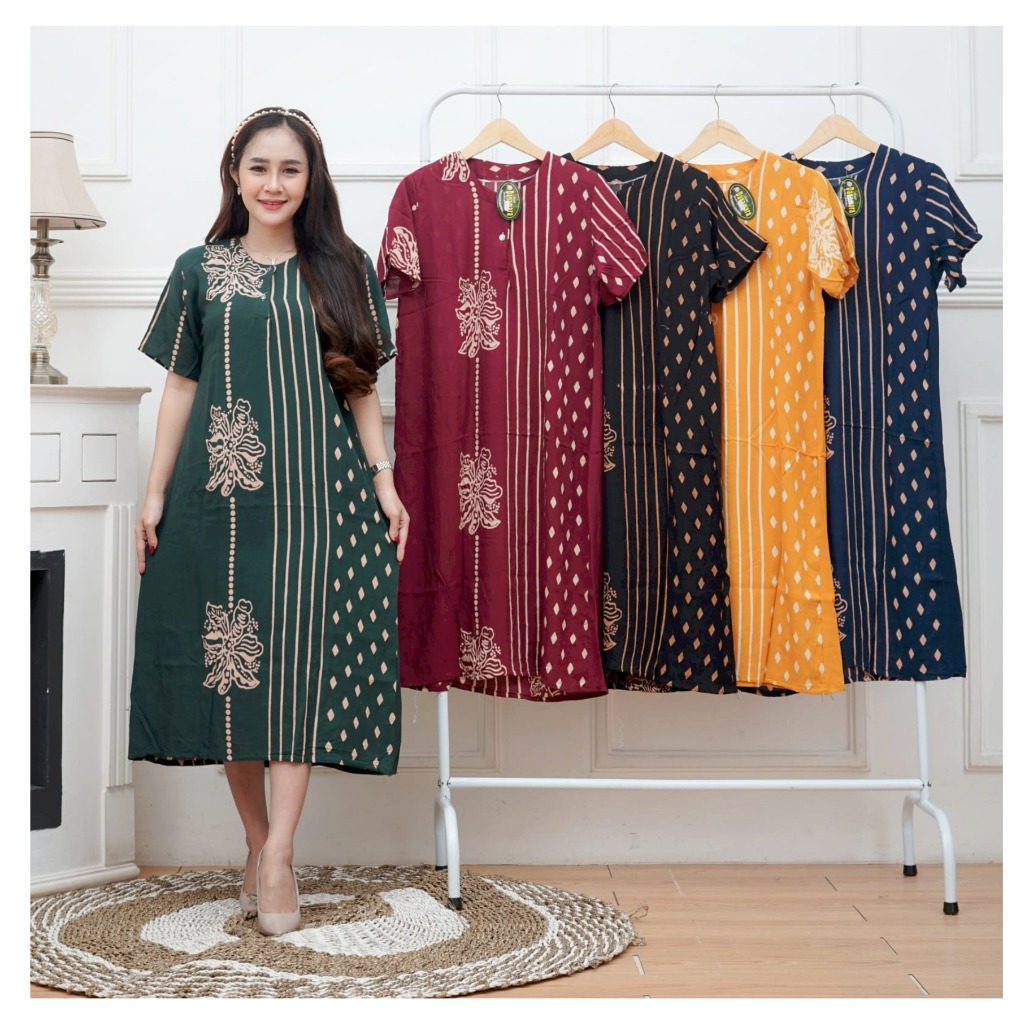 Jual daster batik santai wanita hamil busui daster murah kekinian ...