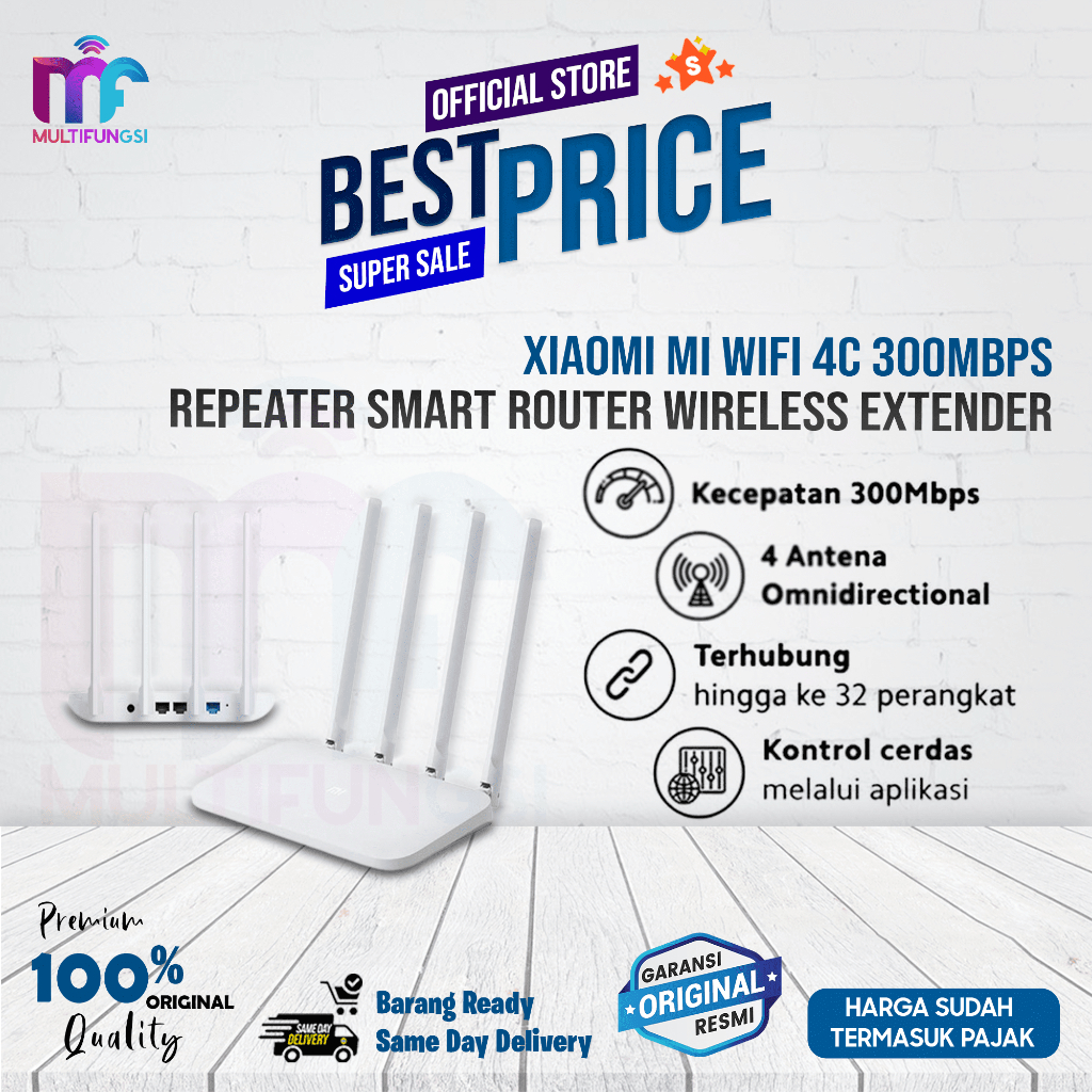Jual Xiaomi Mi WiFi 4C 300Mbps Repeater Smart Router Wireless Extender | Shopee Indonesia