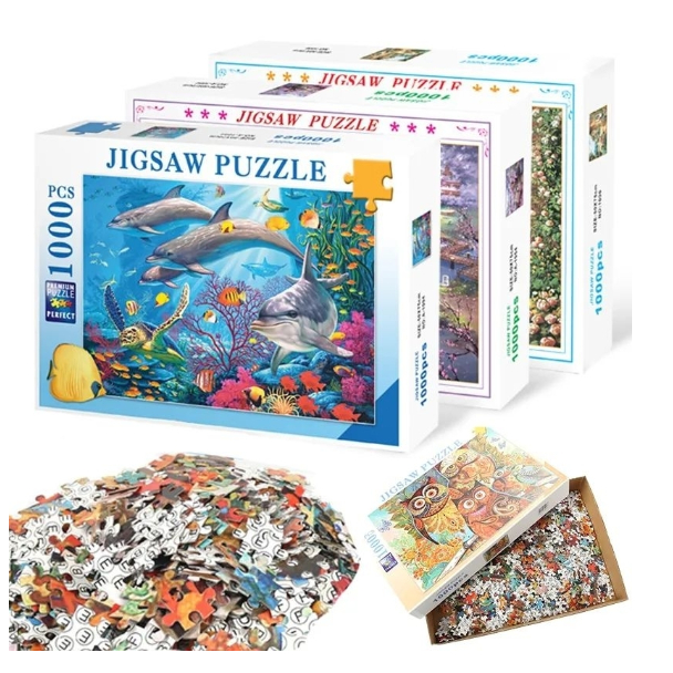 Jual Etalase 1/2 - Jigsaw Puzzle 1000pcs 50 x 75 cm Kreatif Toy Asah ...
