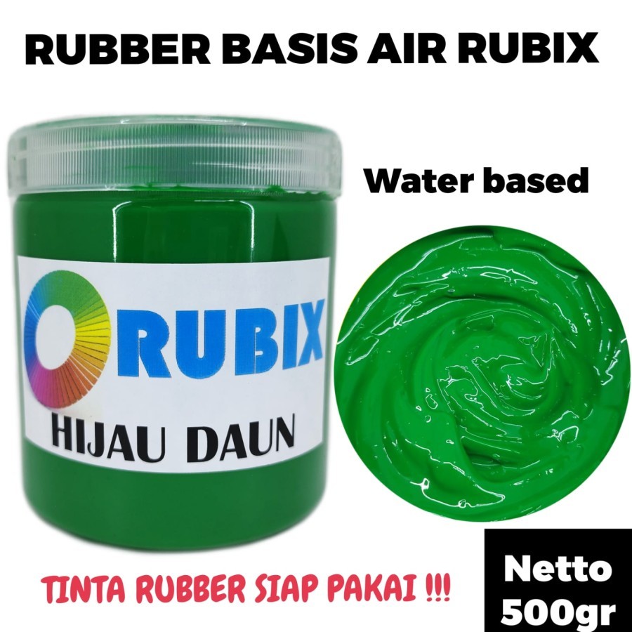 Jual CAT SABLON RUBBER GL PASTA CAT AKRILIK WARNA HIJAU DAUN 500GR ...