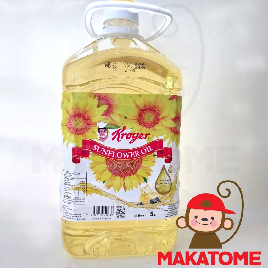 Jual Kroger Sunflower Oil 5lt minyak Bunga matahari 100% PURE 5 Liter ...
