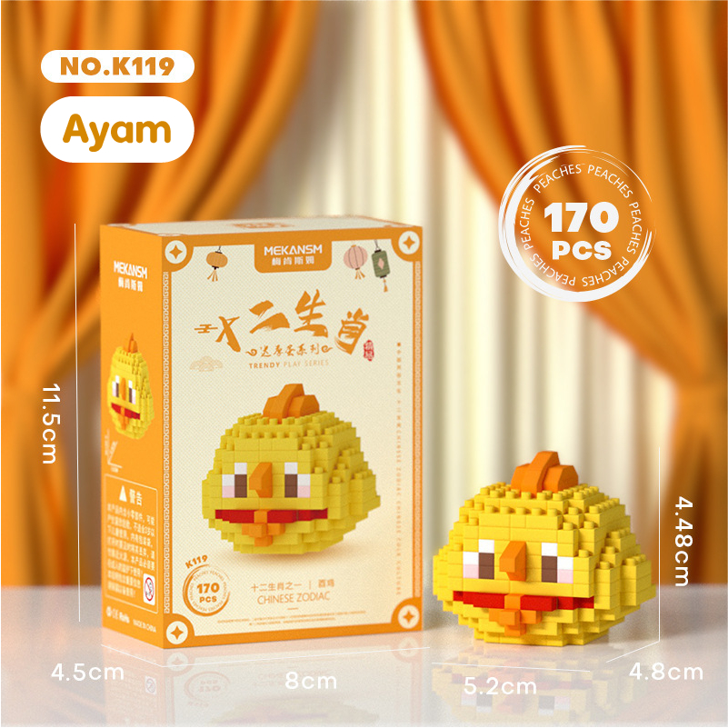 Jual Block City Chinese Zodiak DAMO EGG Series 12 shio Blocks Balok Susun Bricks | Shopee Indonesia