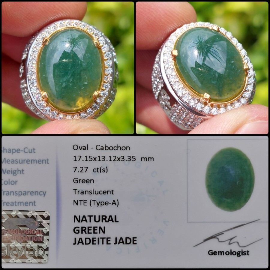 Jual Batu Giok Natural Jade Burma Permata Hijau Jadeite Kristal Type A ...