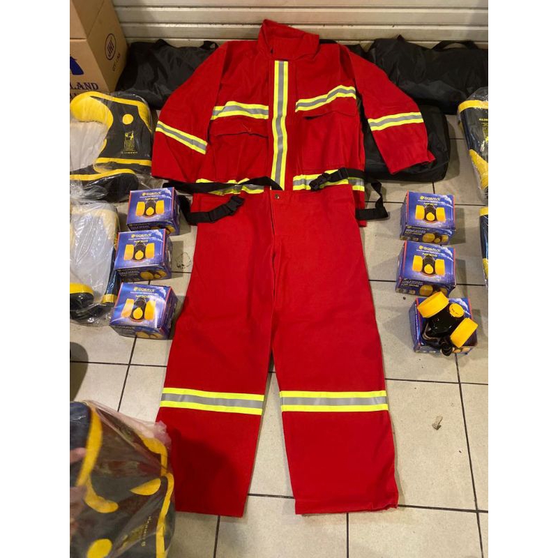 Jual FULL SET PEMADAM KEBAKARAN BAJU + CELANA + SARUNG TANGAN + HELM ...