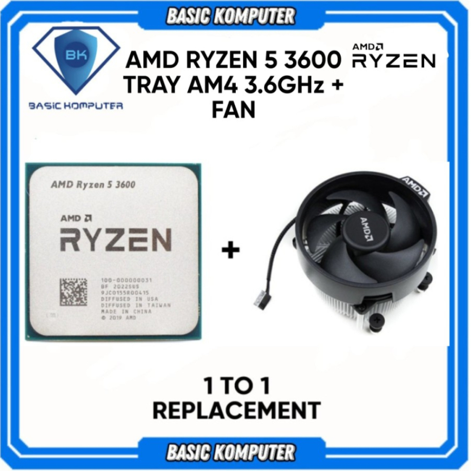Jual AMD RYZEN 5 3600 TRAY AM4 3.6GHz + FAN | Shopee Indonesia