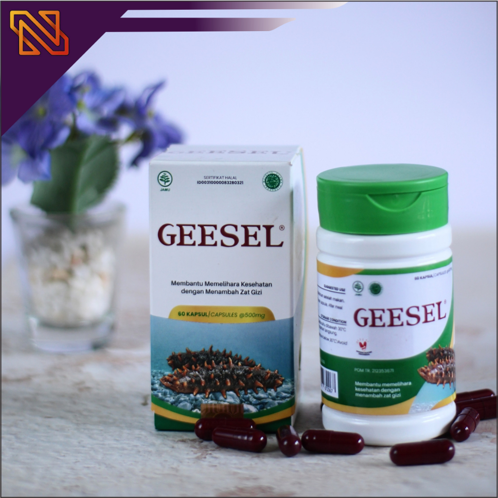 Jual GEESEL Suplemen Superfood Teripang Gamat Emas Per Botol isi 60 ...