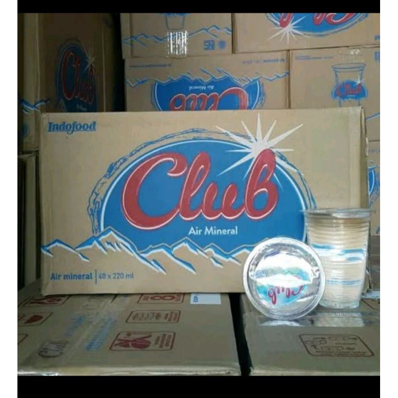 Jual 1 Dos (48 gelas) | Club Gelas 220 ml | Air Mineral Kemasan Gelas ...