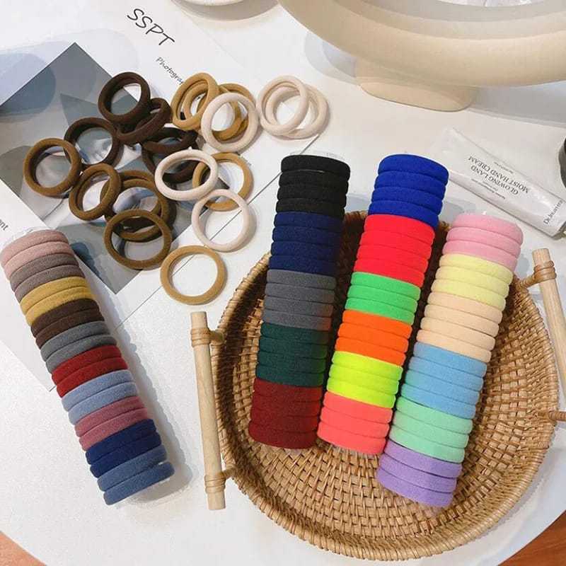 Jual FY Ikat Rambut Anak Ikat Rambut Perempuan polos Rainbow free box ...