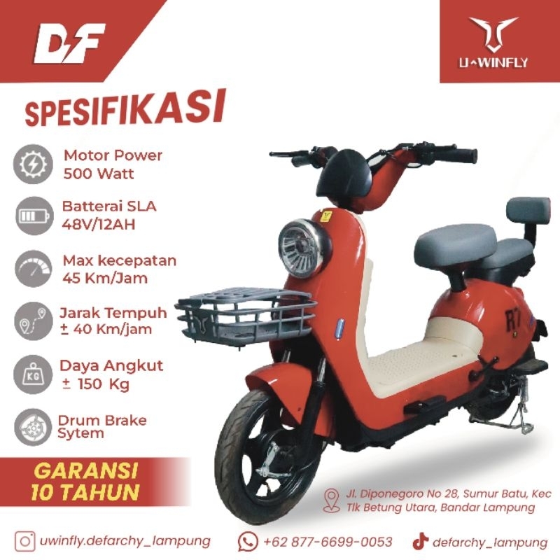 Jual UWINFLY SEPEDA LISTRIK TYPE R7S NEW | Shopee Indonesia