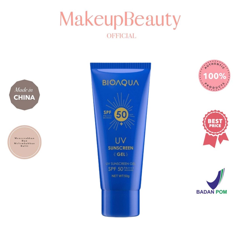Jual BIOAQUA UV Sunscreen Gel SPF50 PA++++ - Sunscreen Wajah Sunblock ...