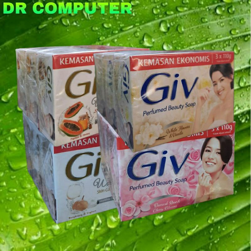 Jual Giv white skin care soap bengkoang/damask rose/Papaya/white flower 3x110gr sabun mandi ...