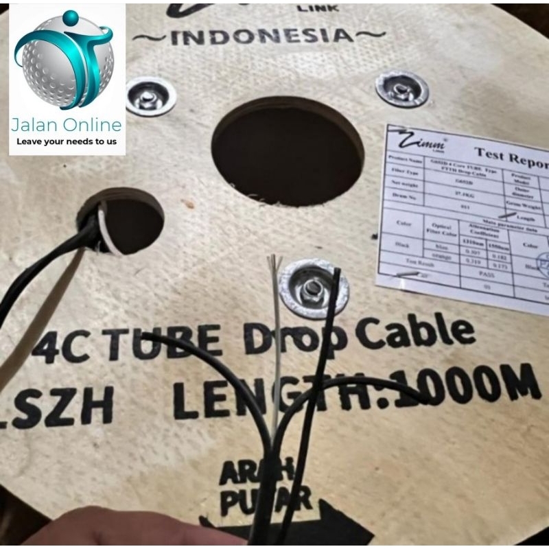 Jual Kabel FO 4 core 3 seling Tube Jelly G652D Dropcore Fiber Optic ...
