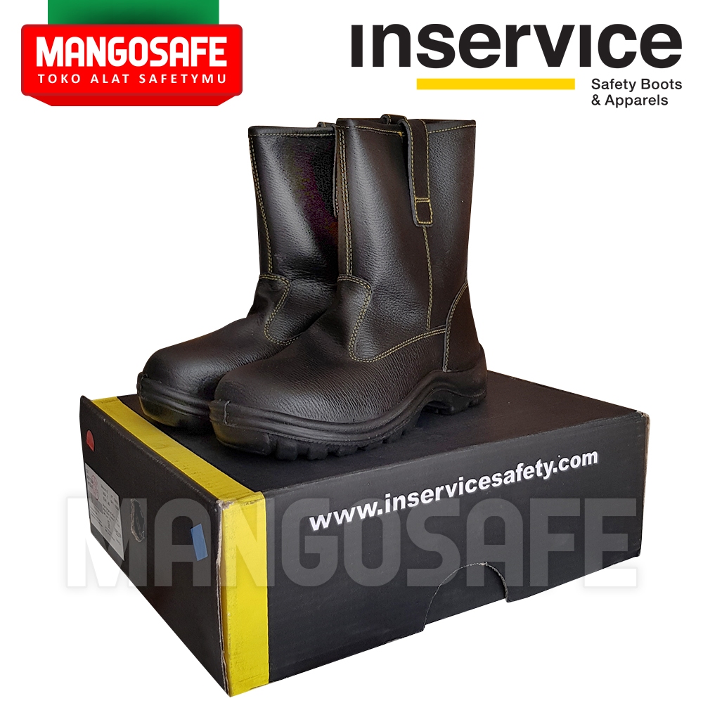 Jual INSERVICE G1 Hitam Sepatu Boots Tinggi Proyek / Safety Shoes Slip ...