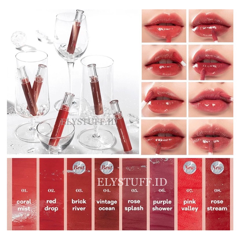 Jual Romand Glasting Water Lip Tint Rom&nd Red Drop Brick River Rose ...