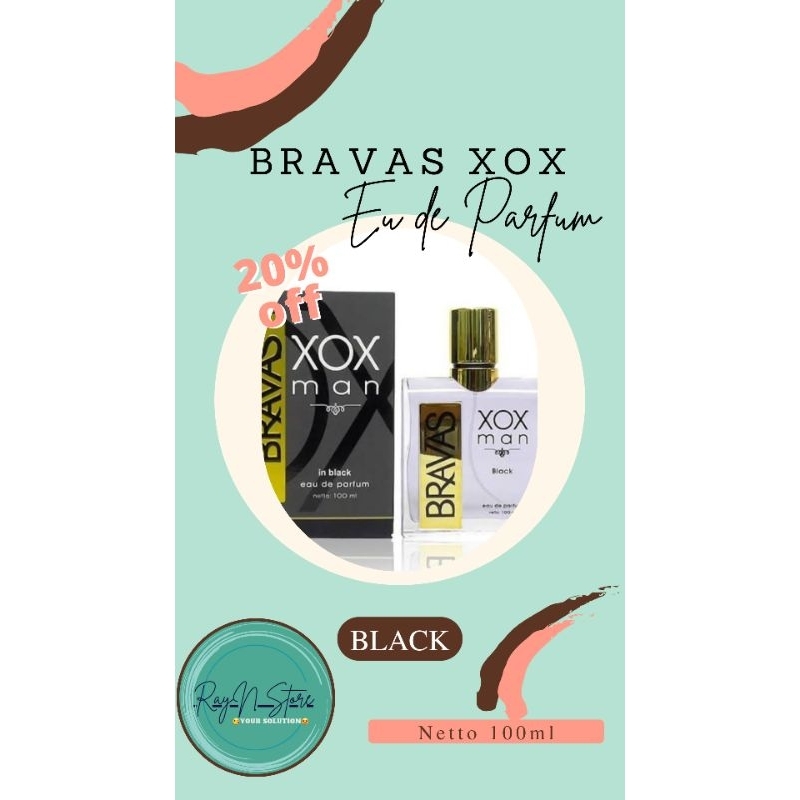 Jual Bravas XOX man in black eau de parfum 100ml | Shopee Indonesia