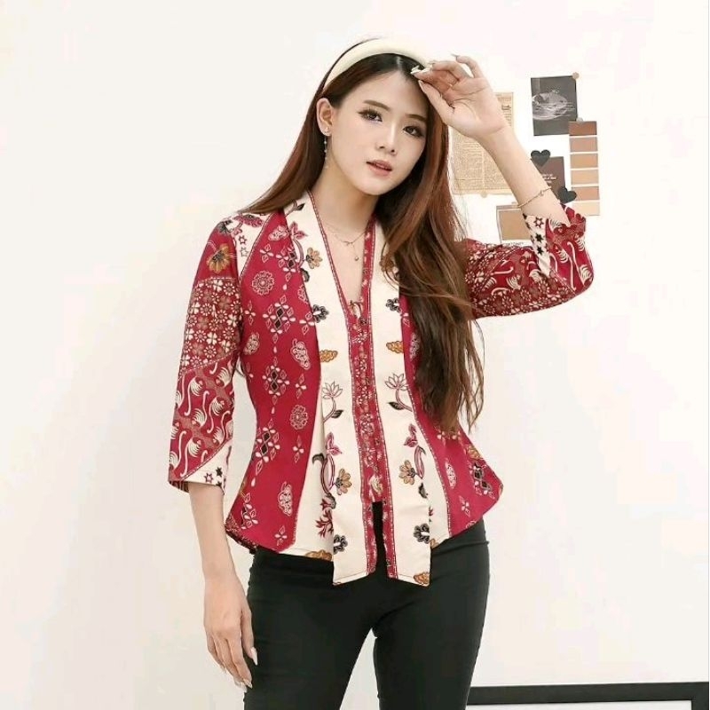 Jual Atasan Batik Kebaya Kutu Baru Modern #145 | Shopee Indonesia