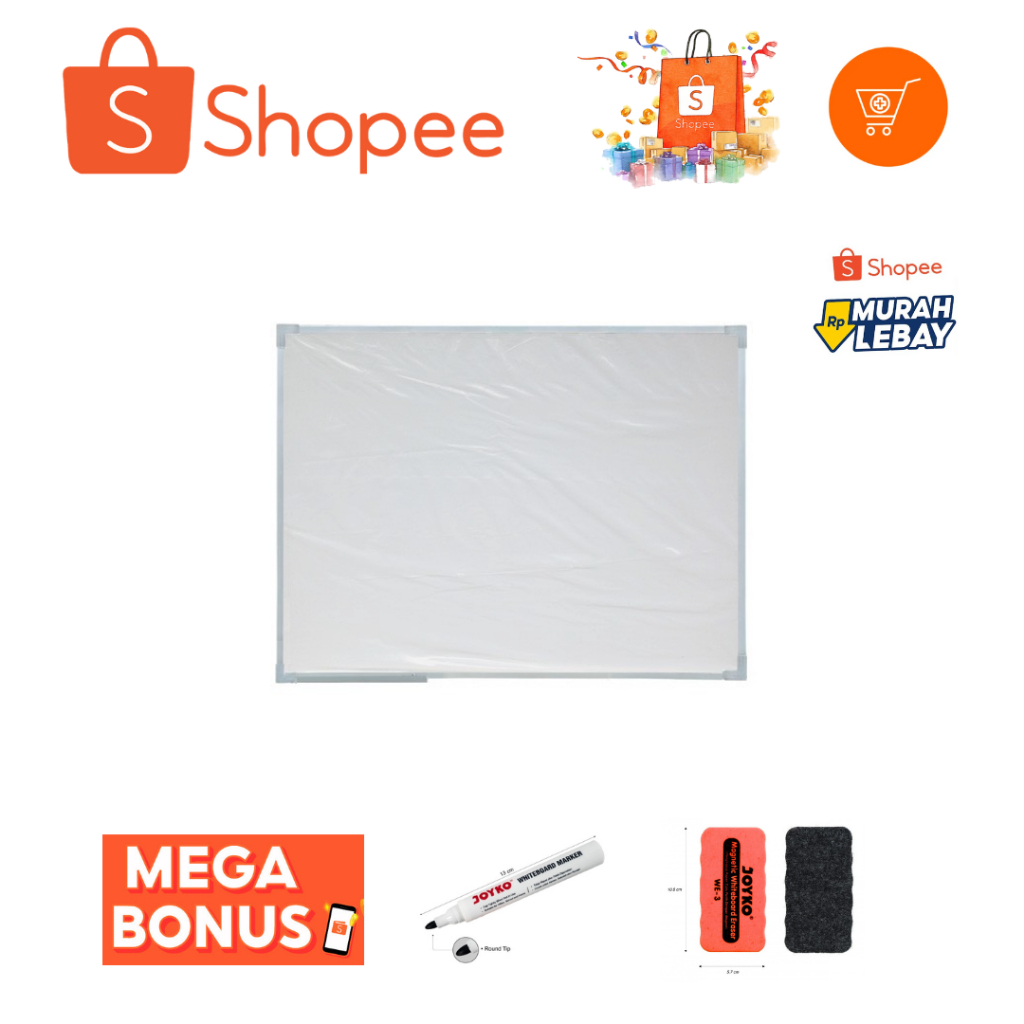 Jual Whiteboard Magnetic 40x60cm / 40 x 60 Papan Tulis Mini Anak 60x40 ...