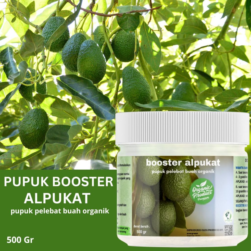 Jual pupuk booster alpukat 500 gr pupuk perangsang buah pupuk organik anti rontok melebatkan dan ...
