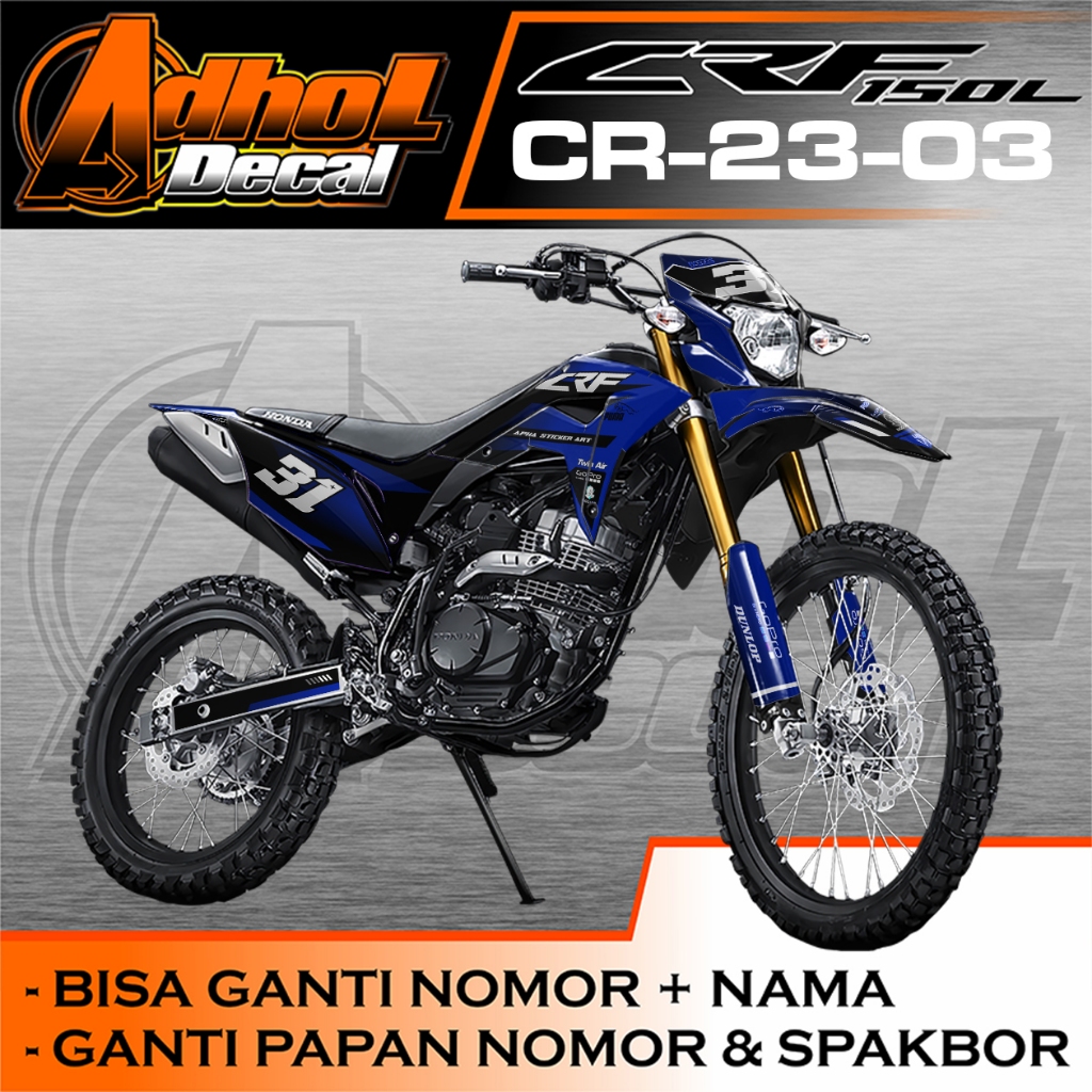 Jual DECAL HONDA CRF 150 L FULL BODY TRAIL SUPERMOTO GLOSSY / DOFF |STICKER STIKER SETIKER CRF ...