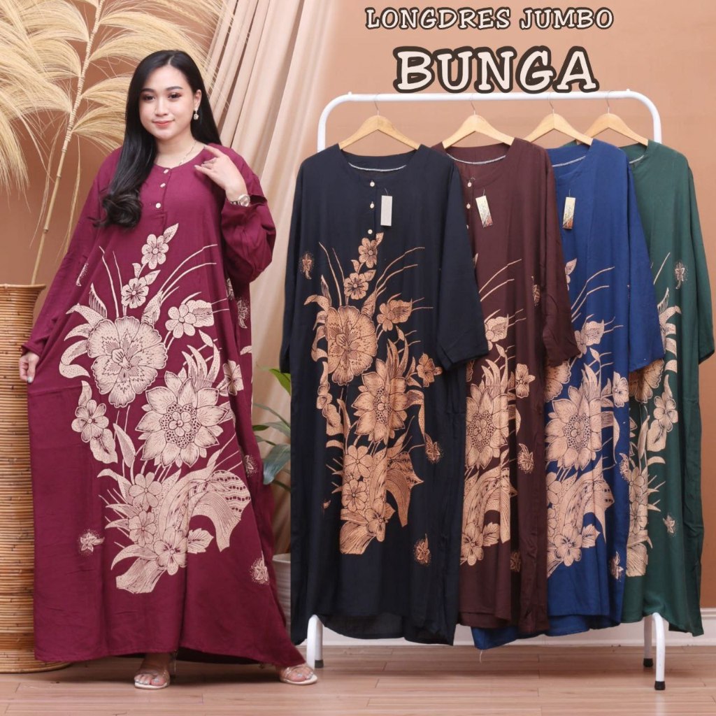 Jual Daster jumbo XXXL ld 130 cm BB 100 kilo Gamis Longdress kekinian ...