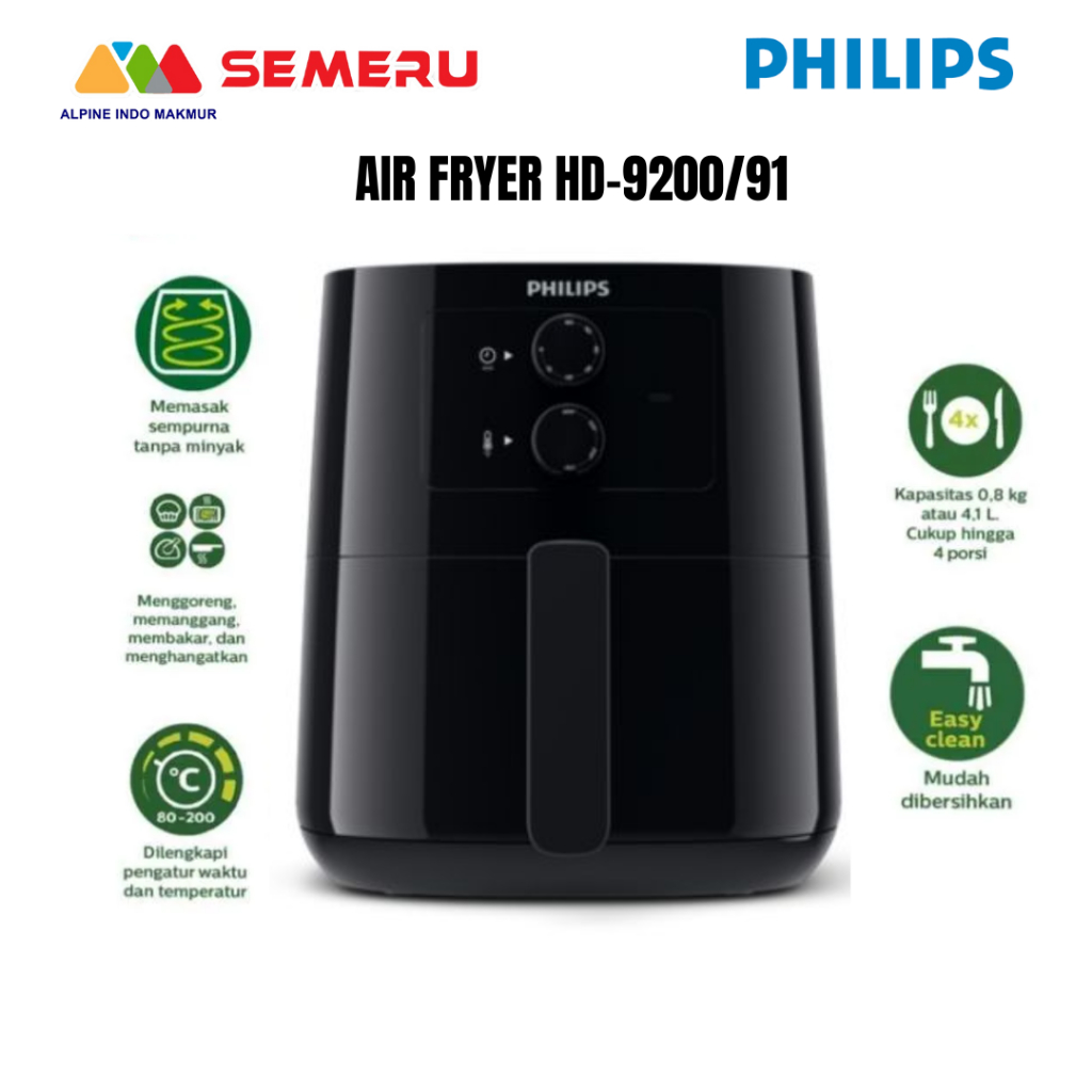 Jual PHILIPS Air Fryer Spectre HD-9200 Garansi Resmi | Shopee Indonesia