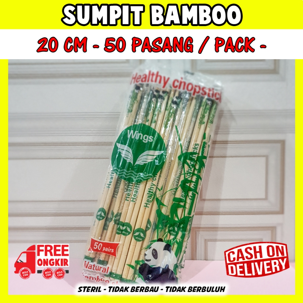 Jual Sumpit bambu / sumpit bambu import / sumpit HIGIENIS isi 50 pasang ...