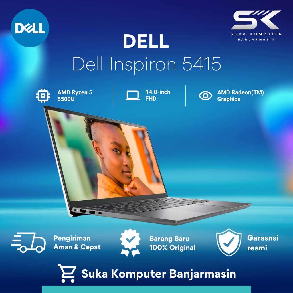Jual Dell Inspiron 5415 AMD Ryzen 5-5500U/8GB/256GB SSD/AMD Radeon(TM ...