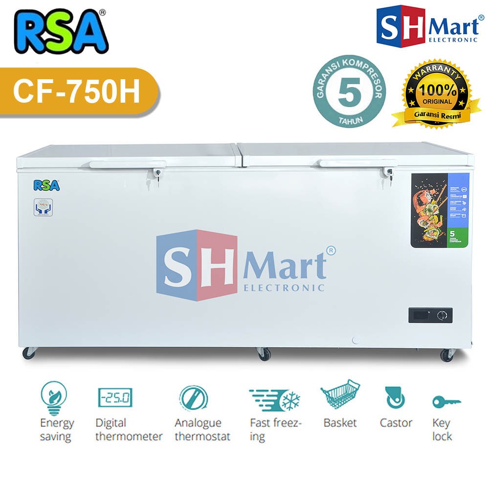 Jual CHEST FREEZER RSA CF-750H KAPASITAS 688 LITER FREEZER BOX CF750H ...