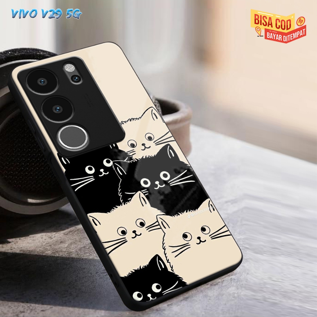 Jual (CC251)CASING GLASS VIVO V29 5G CASING GLOSSY V29 5G CASE KACA ...