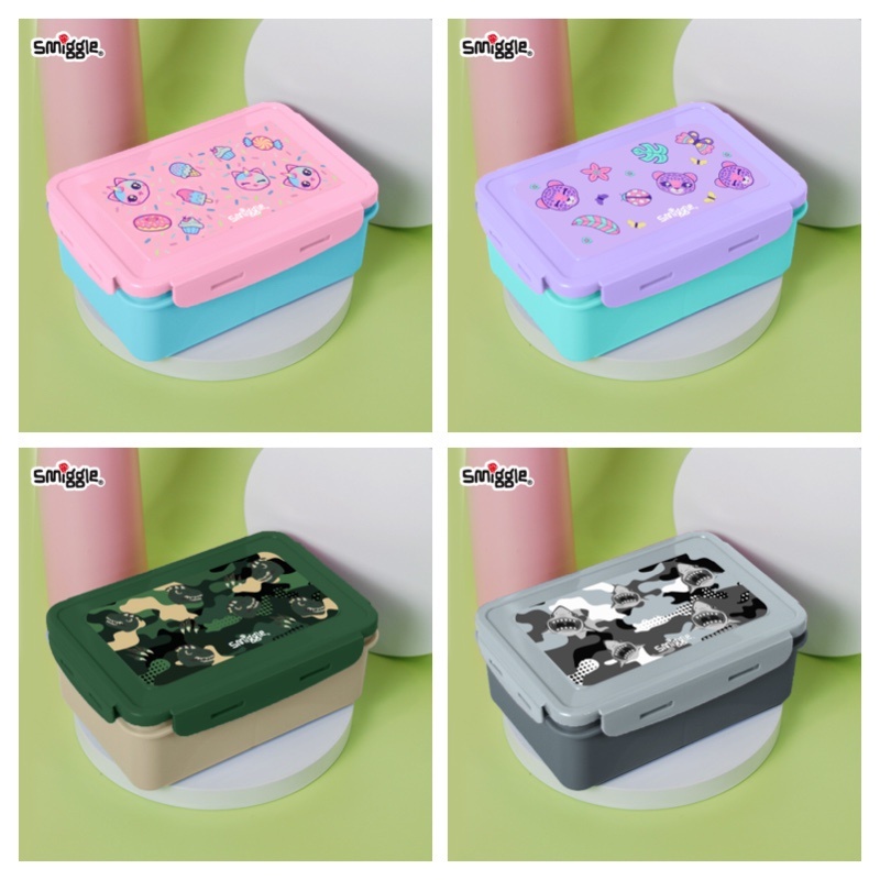 Jual LUNCH BOX SMIGGLE TERBARU 3 SEKAT 1200ML | Shopee Indonesia