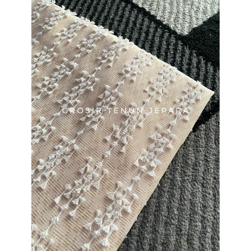 Jual KAIN TENUN TIMBUL MATT VISCOSE PREMIUM in NUDE | Shopee Indonesia