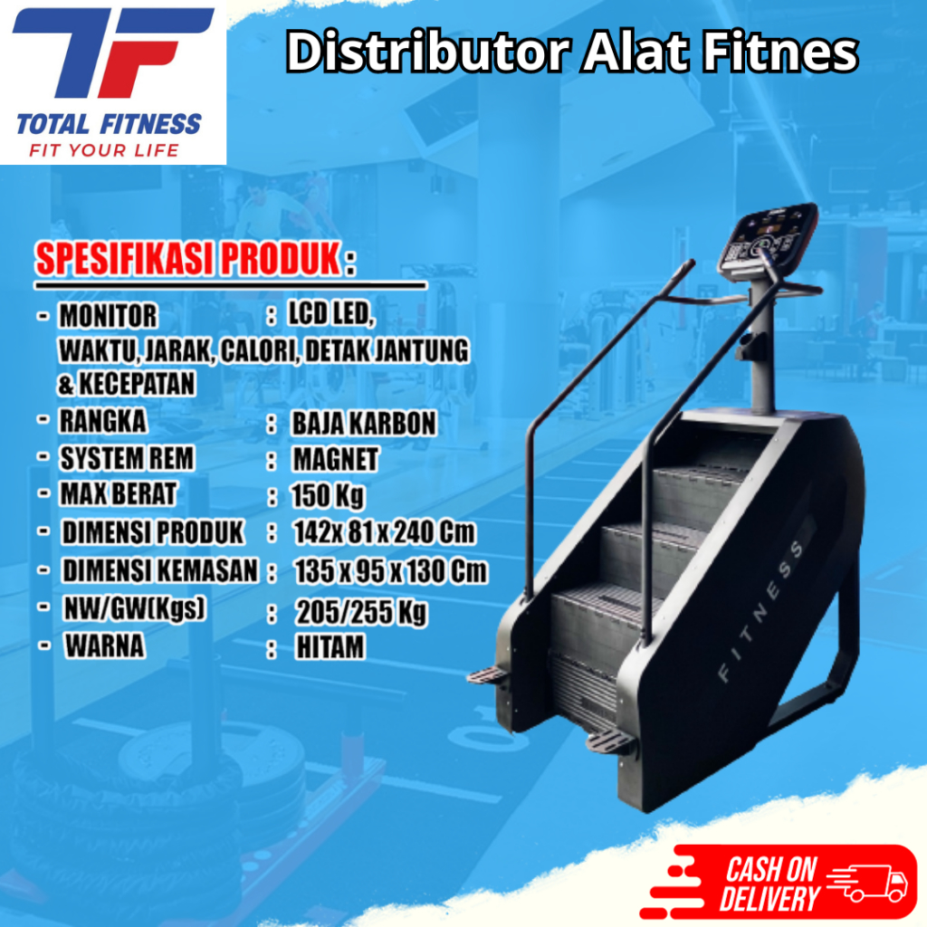 Jual Alat Fitness Stair Climber Commercial Total Fitness | Shopee Indonesia